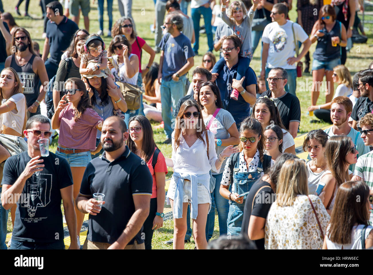 Madrid crowd in a concert hi-res stock photography and images - Alamy
