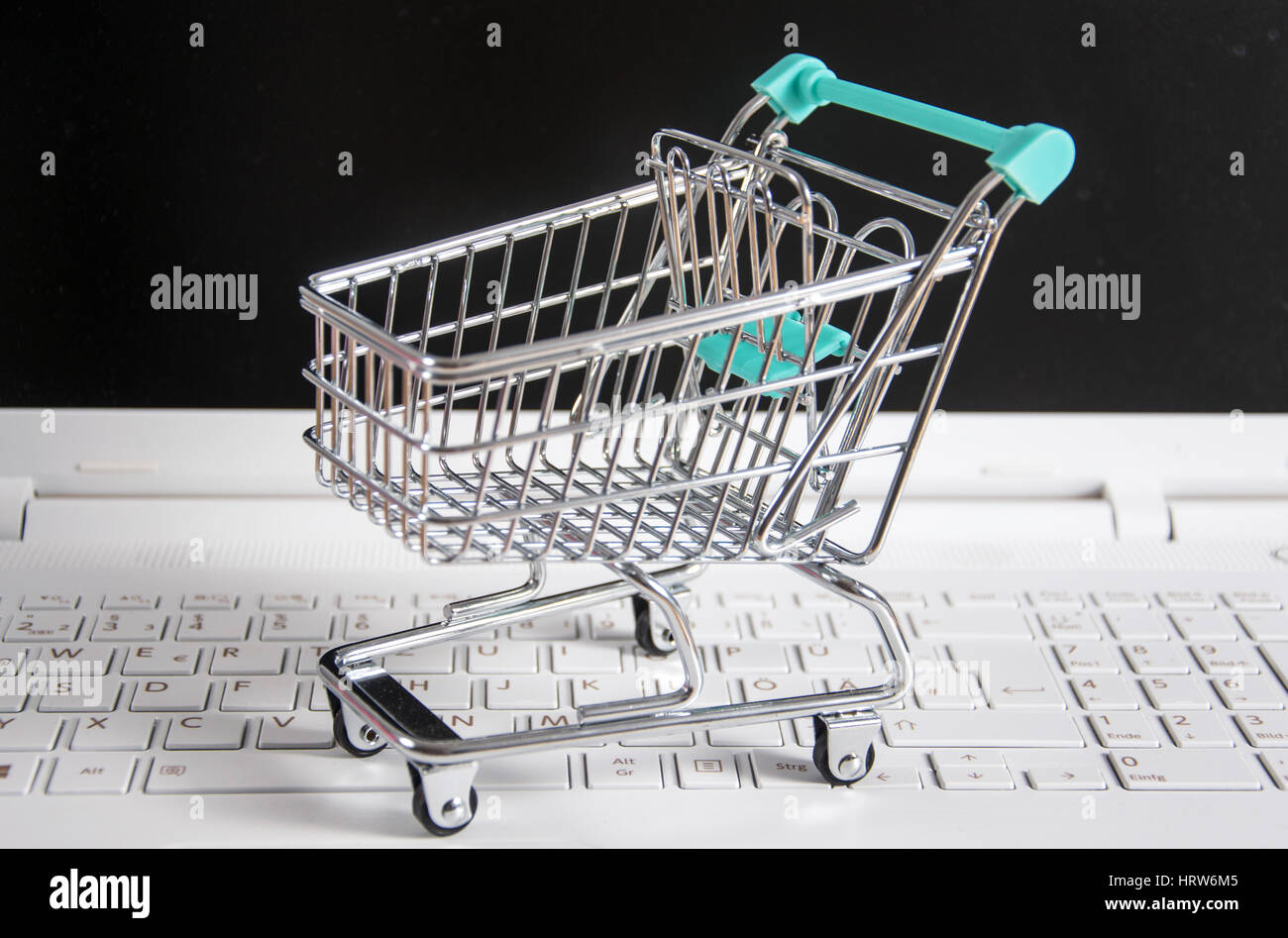 Trolley on laptop keyboard hi-res stock photography and images - Alamy
