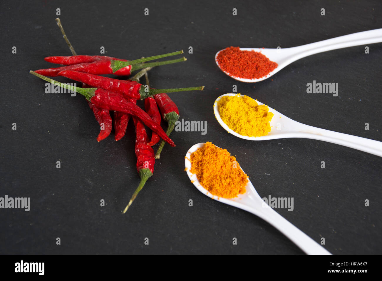 chili peppers with spicery Stock Photo - Alamy