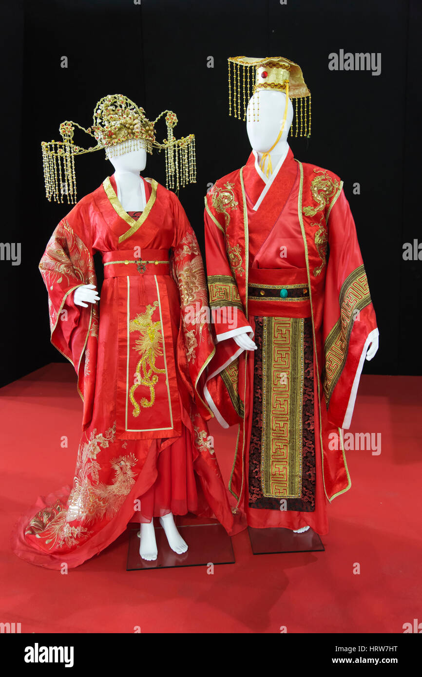 Chinese gown and suit for empress and emperor Stock Photo - Alamy