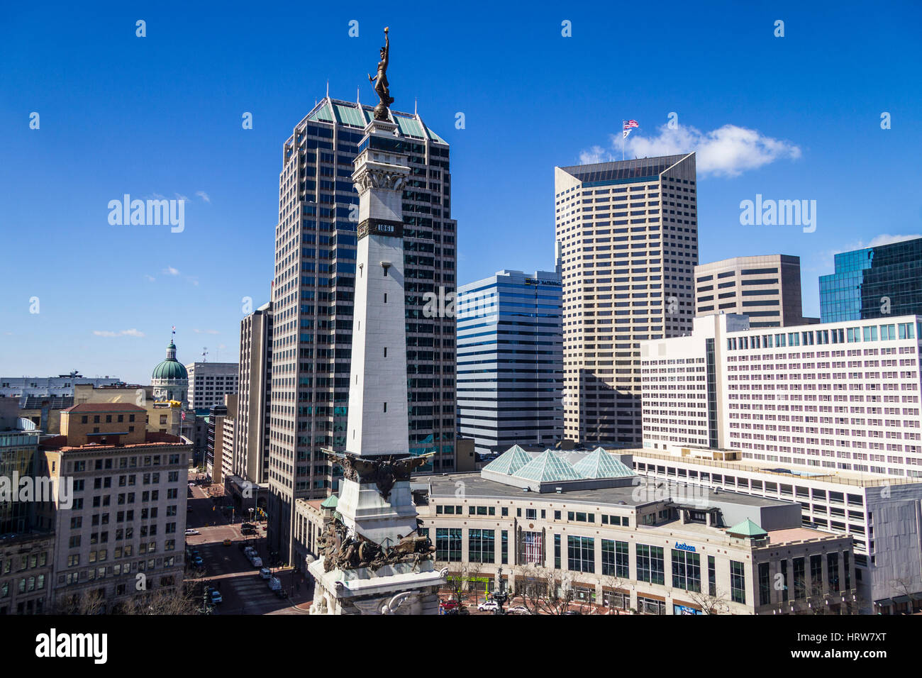 Indianapolis - Circa March 2017: Indianapolis Downtown Skyline from ...
