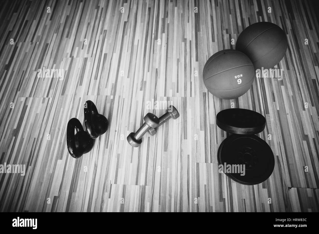 weights and medicine ball fitness background. Fitness and sport ...