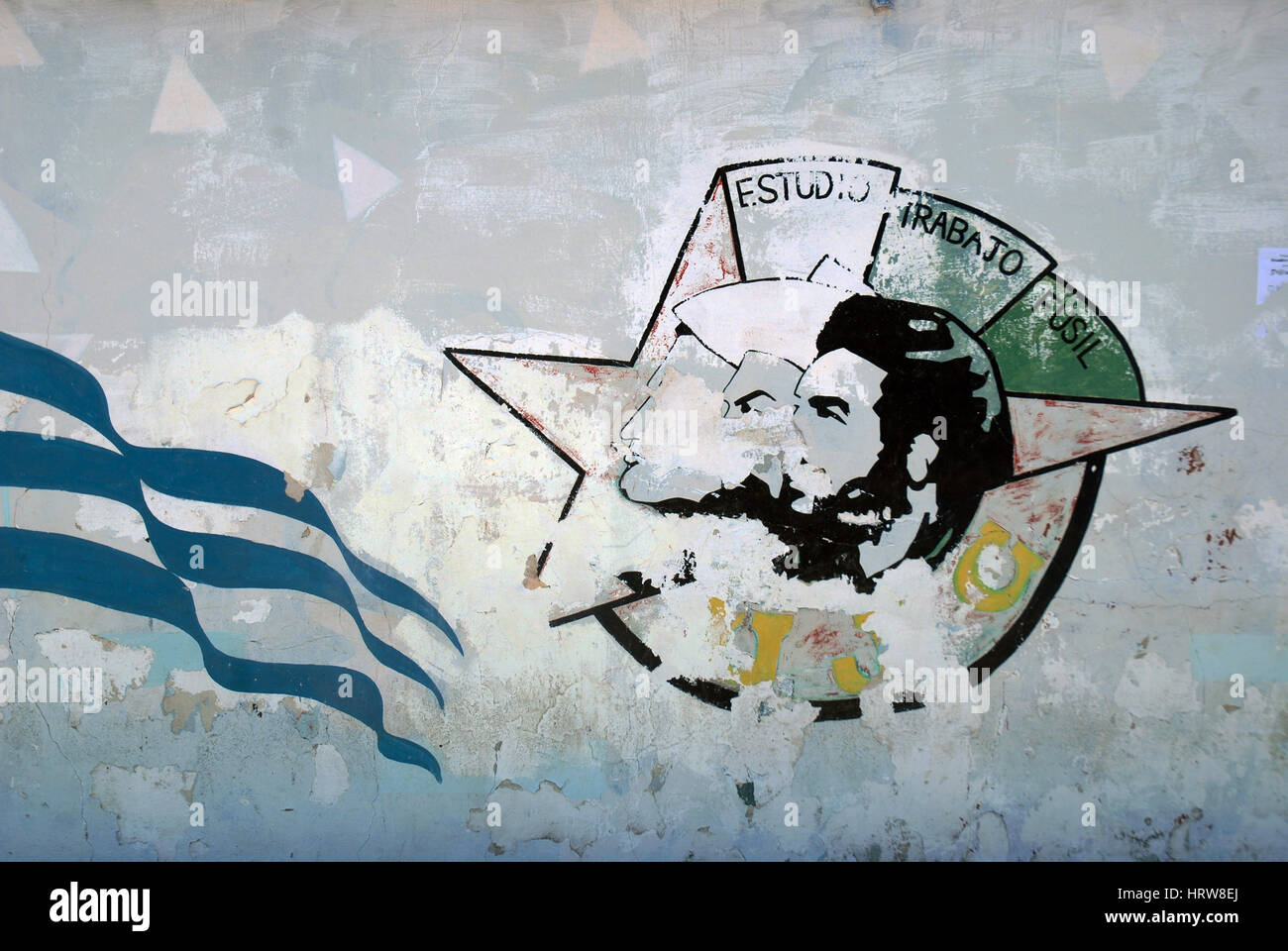 Mural of Cuban Flag, Havana, Cuba Stock Photo - Alamy