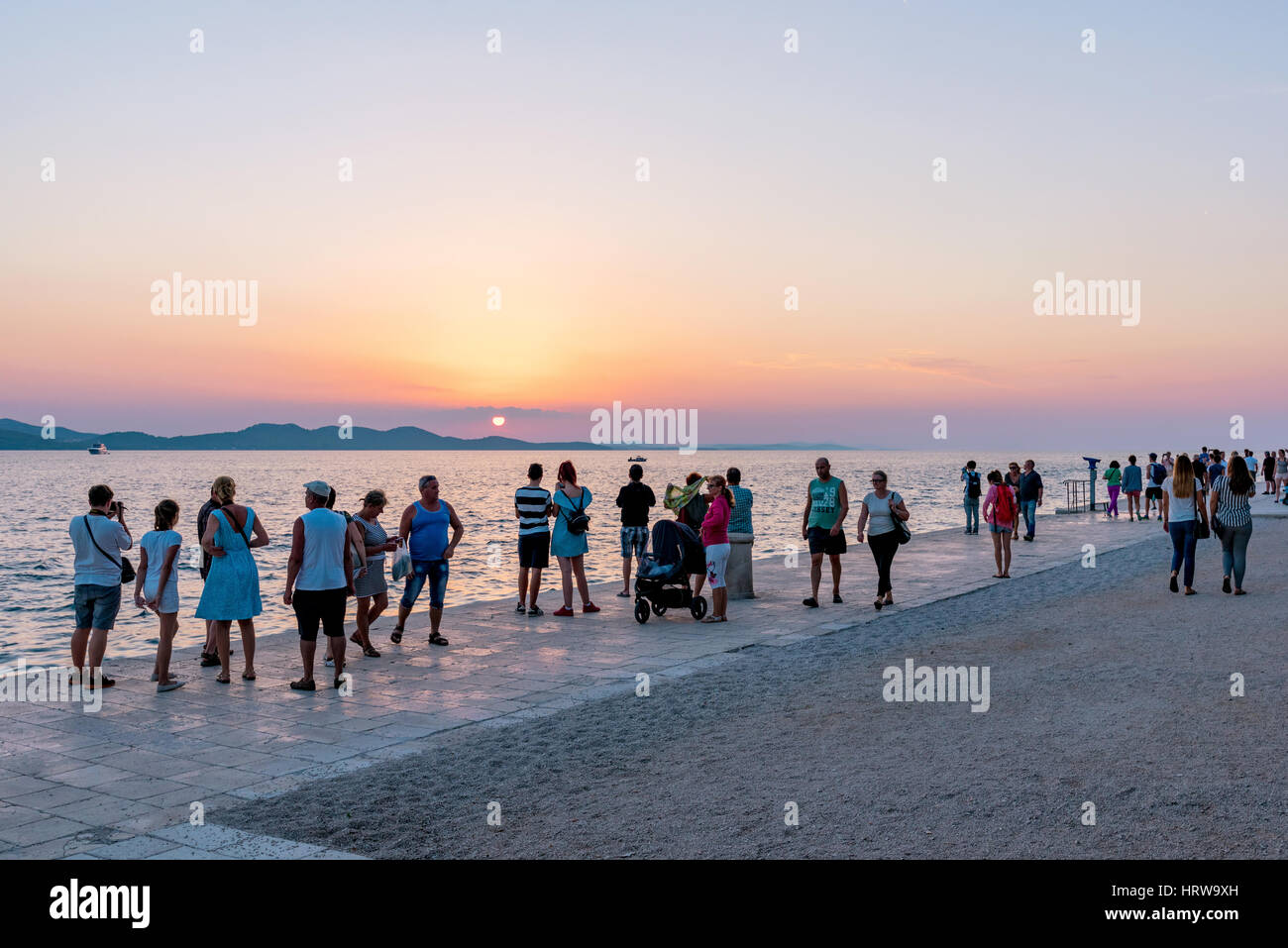 ZADAR, CROATIA - SEPTEMBER 15: This is a popular viewpoint for tourists ...
