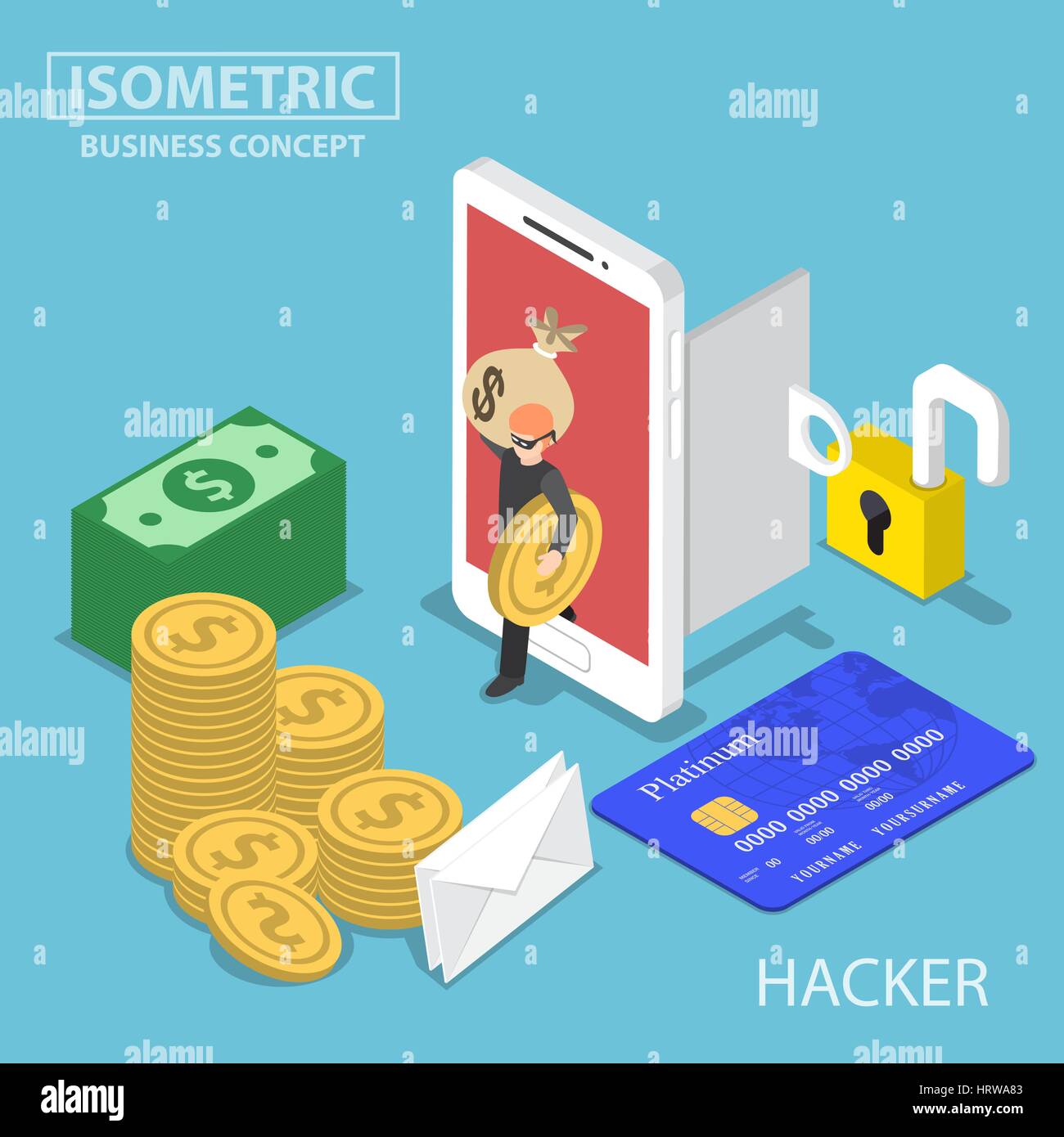 Data security at risk Stock Vector Images - Alamy
