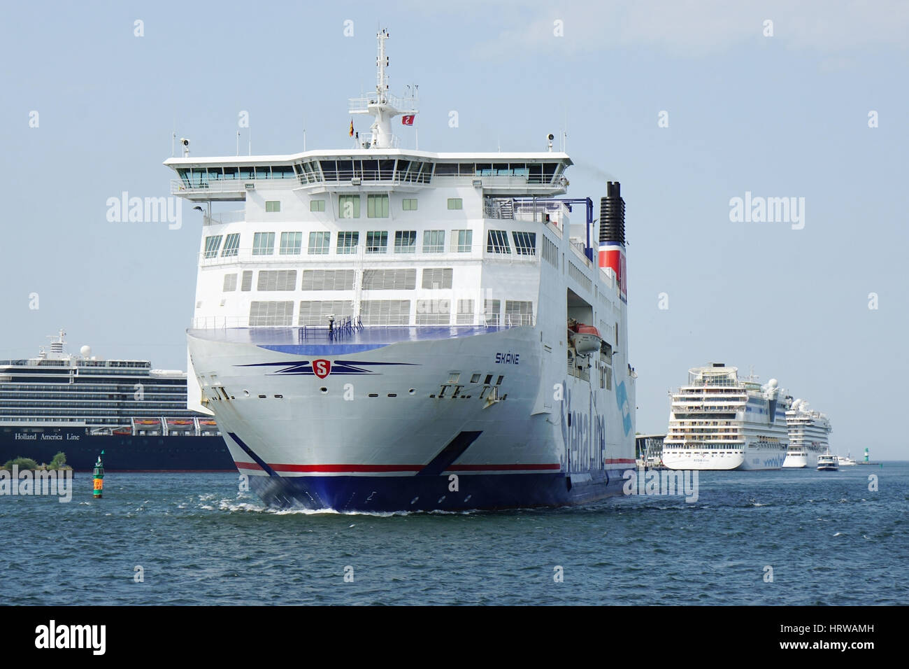 Rostock, Germany - May 30th, 2016: Stena Line ferry ship Skane crossing ...
