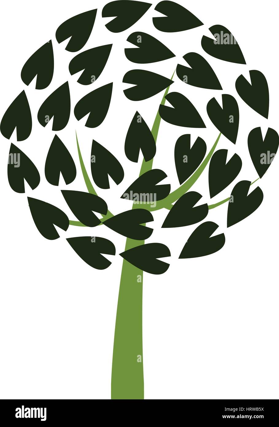 tree icon illustrated on a white background in vector Stock Vector ...