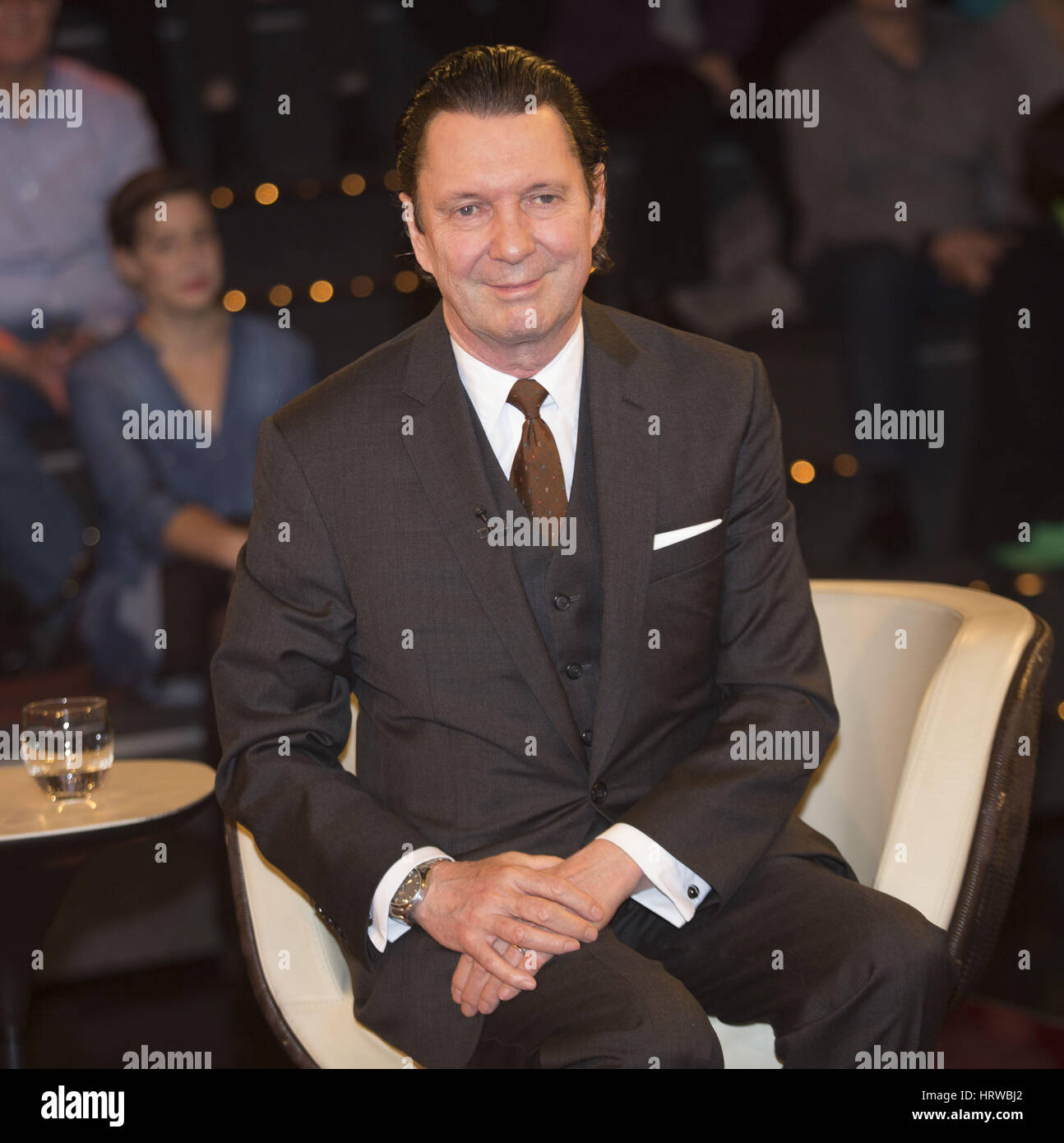 German ZDF TV Talkshow Markus Lanz at Fernsehmacher-Studio Featuring ...
