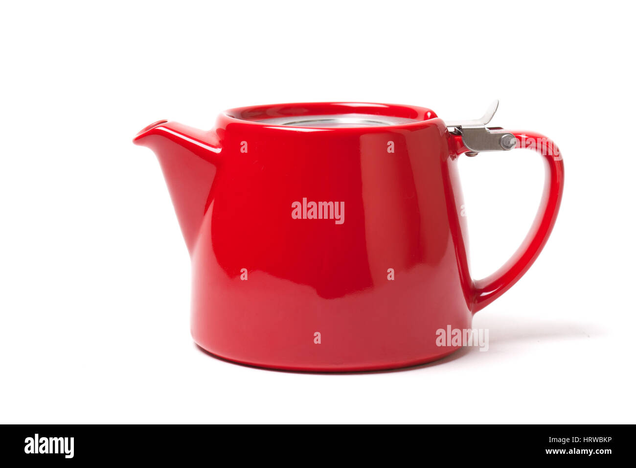 Modern Red teapot isolated on white background Stock Photo - Alamy