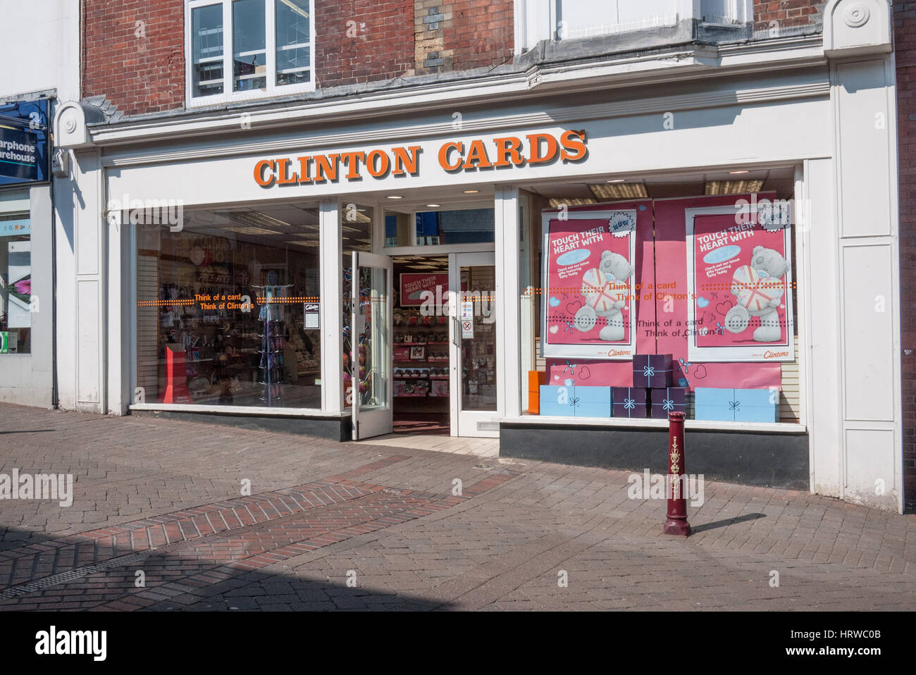 Clinton Cards shop (now closed) in Bath Street, Ilkeston, Derbyshire ...