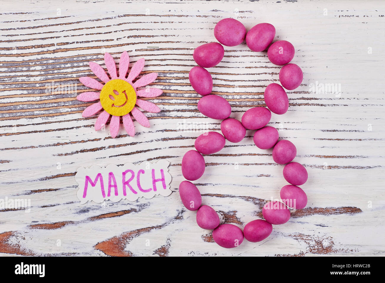 Figure 8 and sun. Gift for Woman's day Stock Photo - Alamy