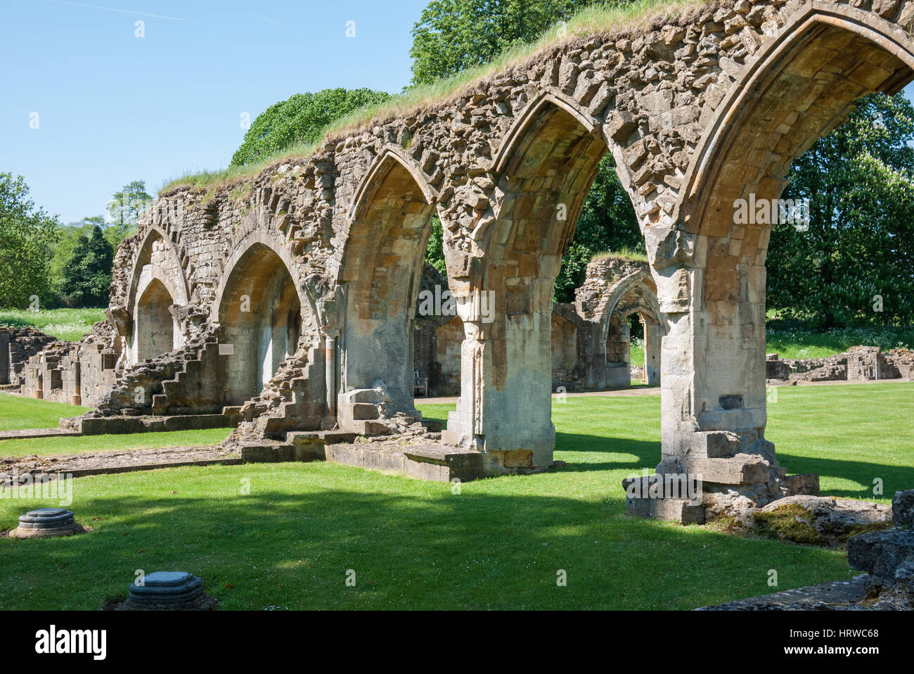 The ruins of Hailes Abbey near Winchcombe, Gloucestershire, England. UK ...