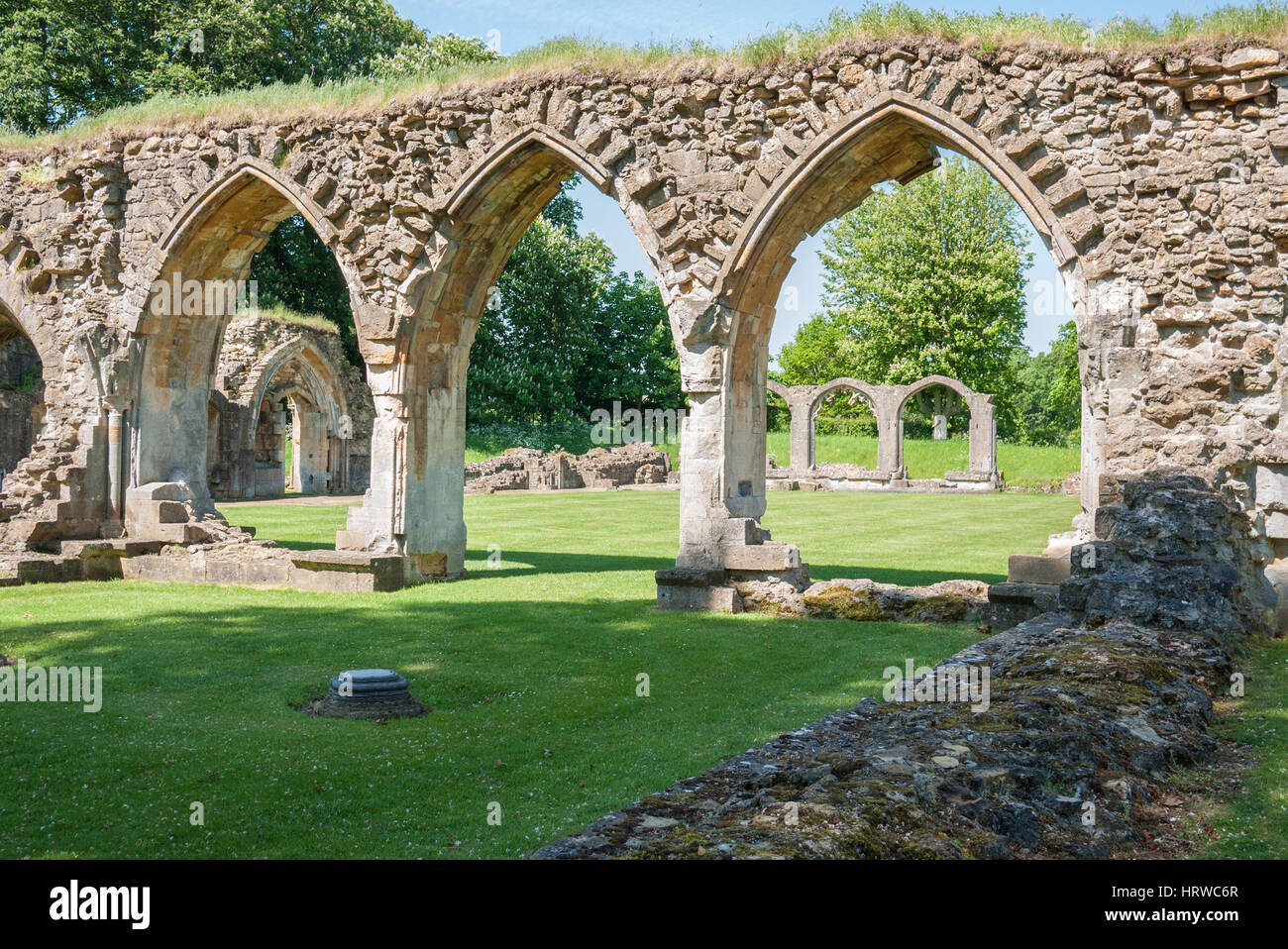 The ruins of Hailes Abbey near Winchcombe, Gloucestershire, England. UK ...