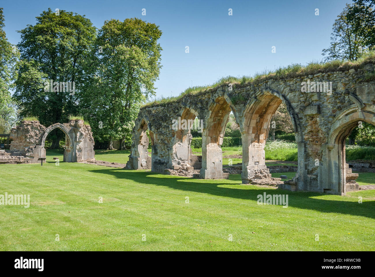 The ruins of Hailes Abbey near Winchcombe, Gloucestershire, England. UK ...
