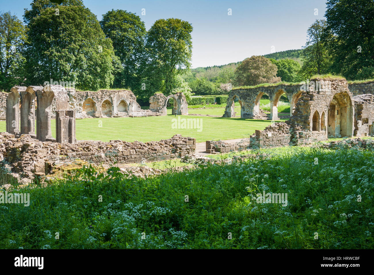 The ruins of Hailes Abbey near Winchcombe, Gloucestershire, England. UK ...