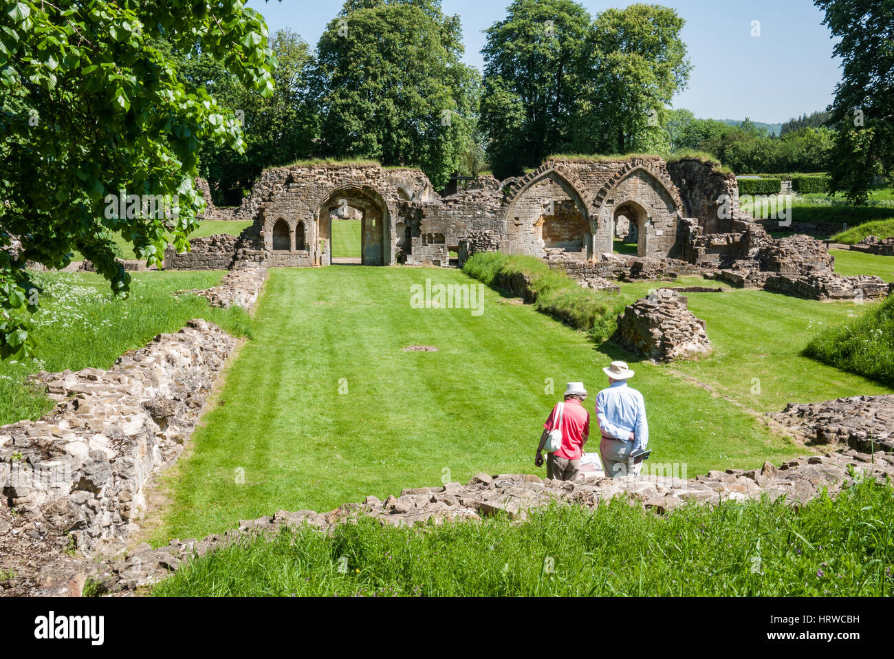 The ruins of Hailes Abbey near Winchcombe, Gloucestershire, England. UK ...
