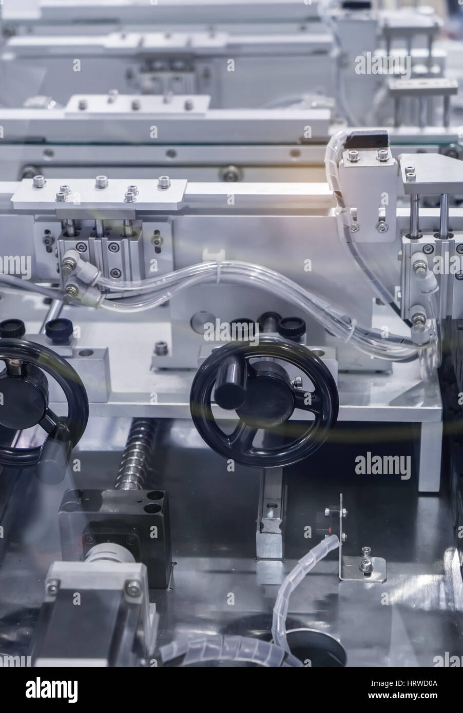 Automatic robot in assembly line working in factory. Smart factory ...