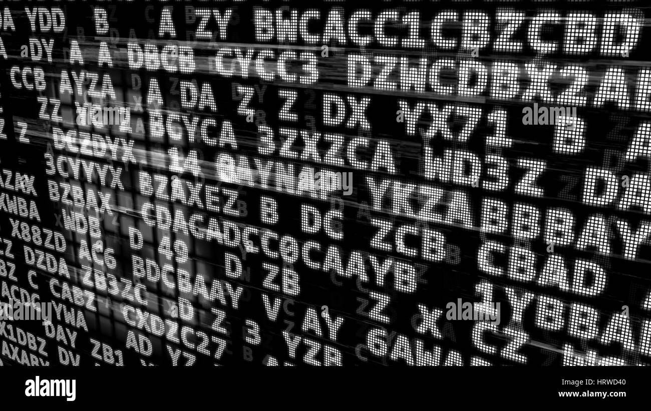 Abstract data code in perspective view. Security technology concept. 3d ...