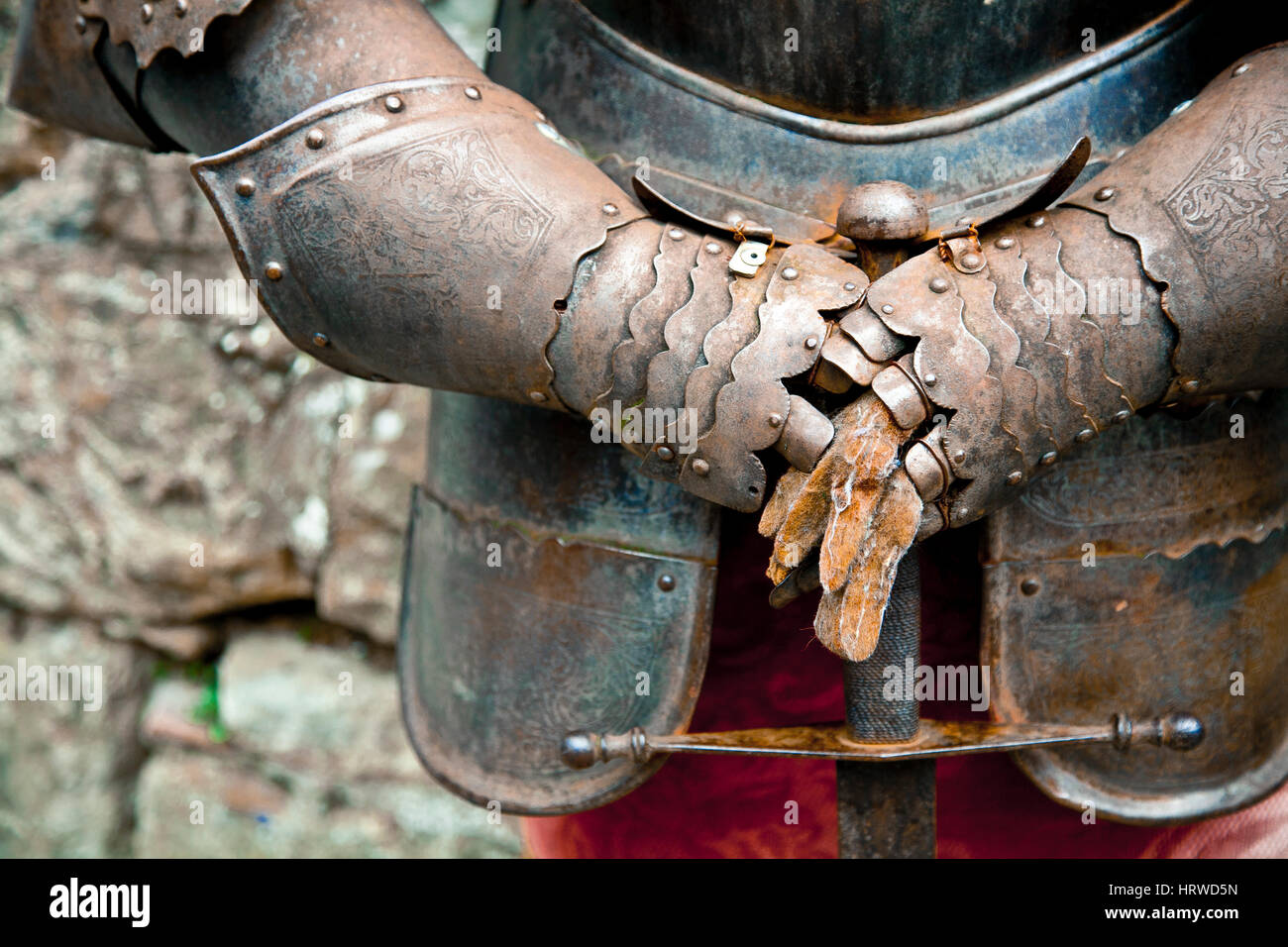 Medieval armour detail Stock Photo - Alamy