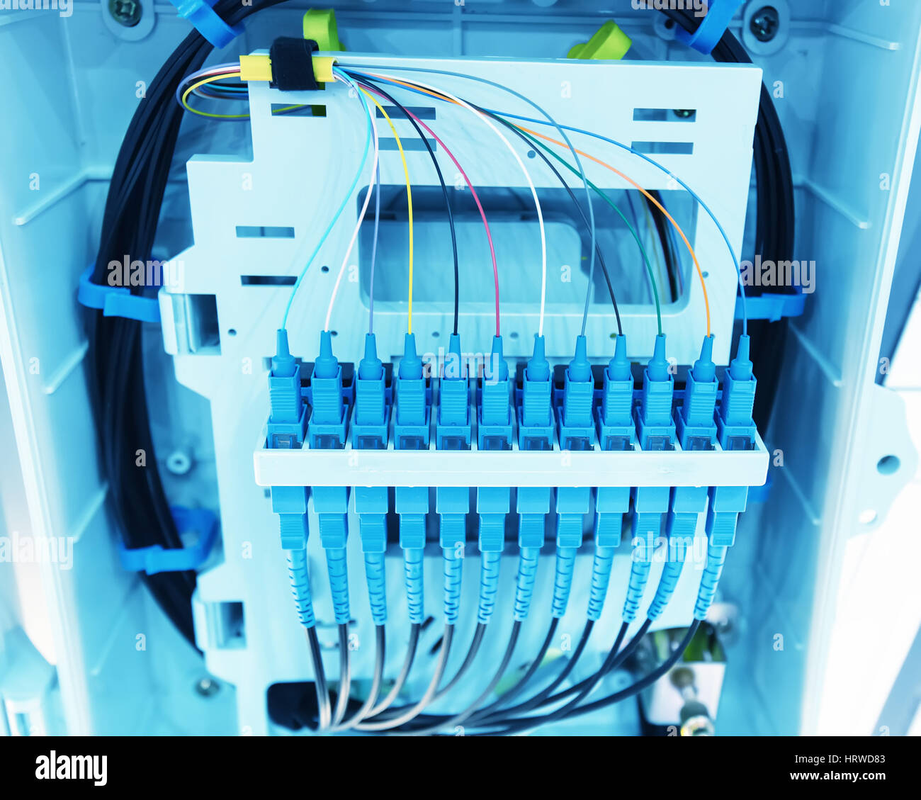 Optical Fiber communication Distribution point Stock Photo - Alamy
