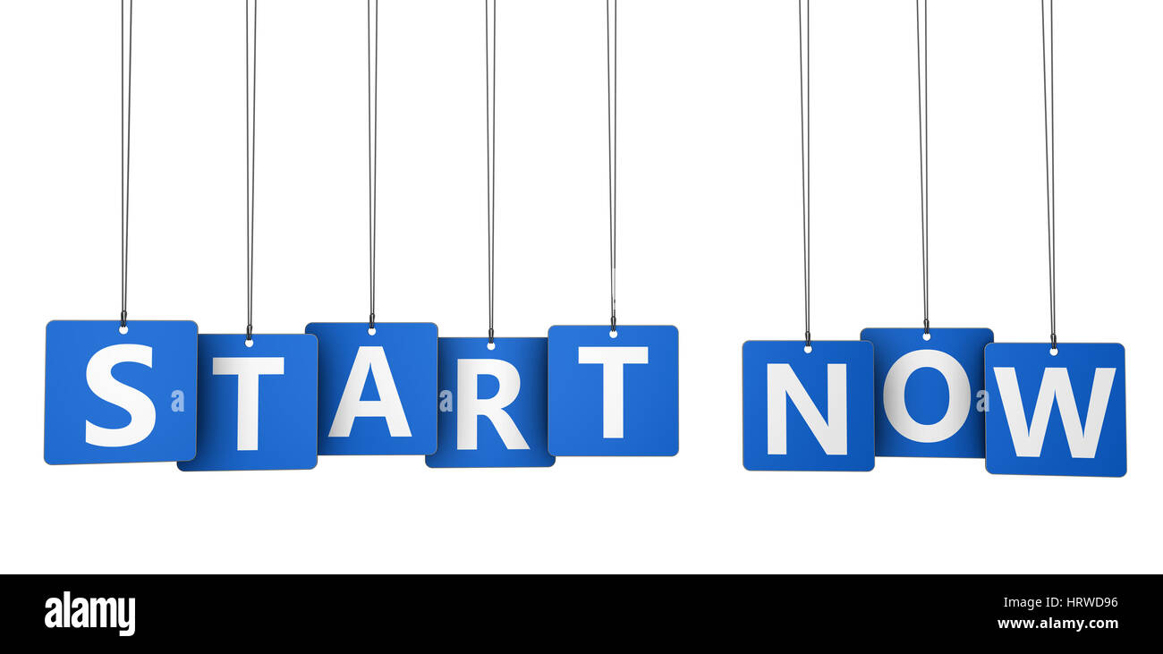 Now motivational word abstract Cut Out Stock Images & Pictures - Alamy