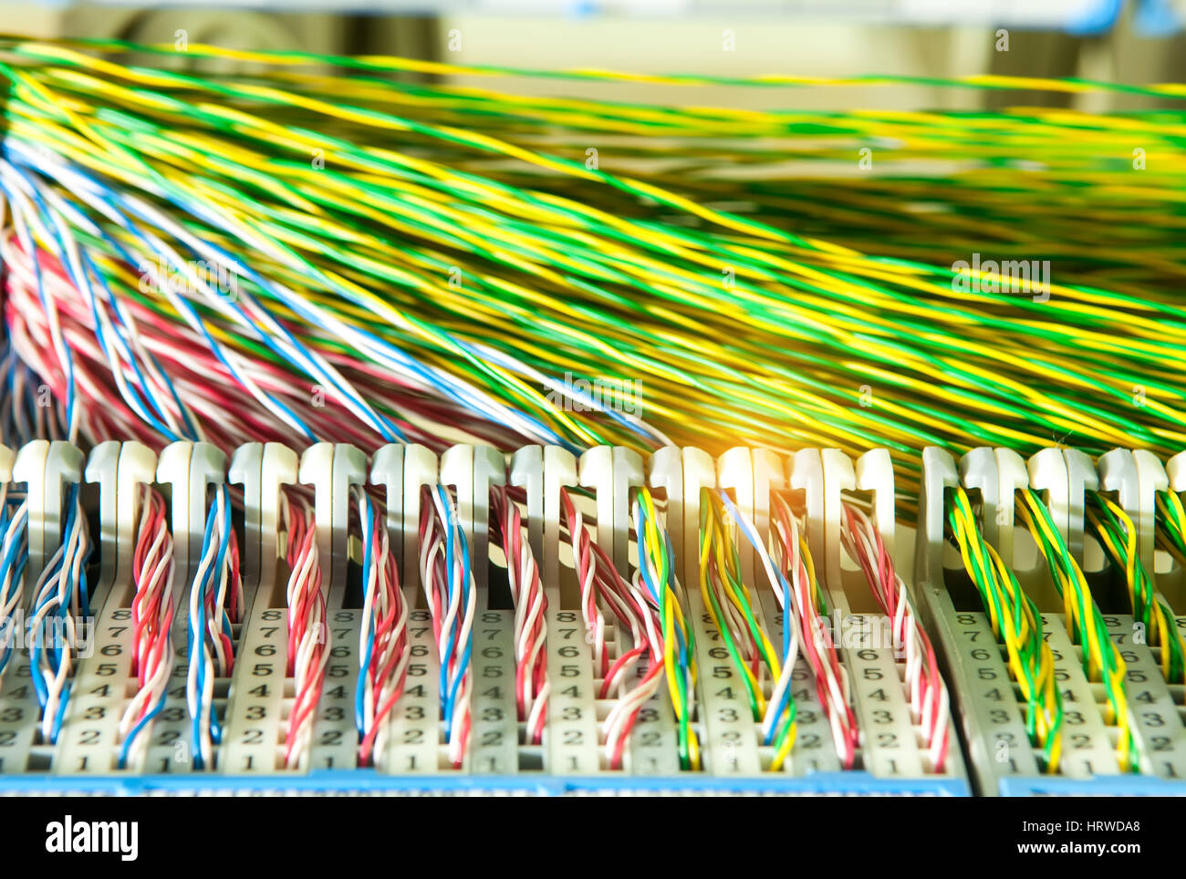 View of colorful electrical wires and cable Stock Photo - Alamy