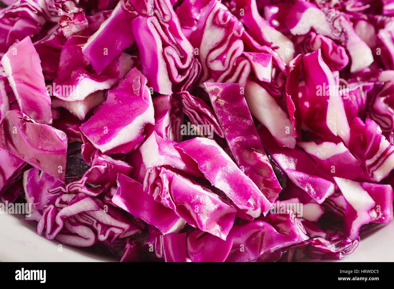 shredded fresh, red cabbage Stock Photo - Alamy