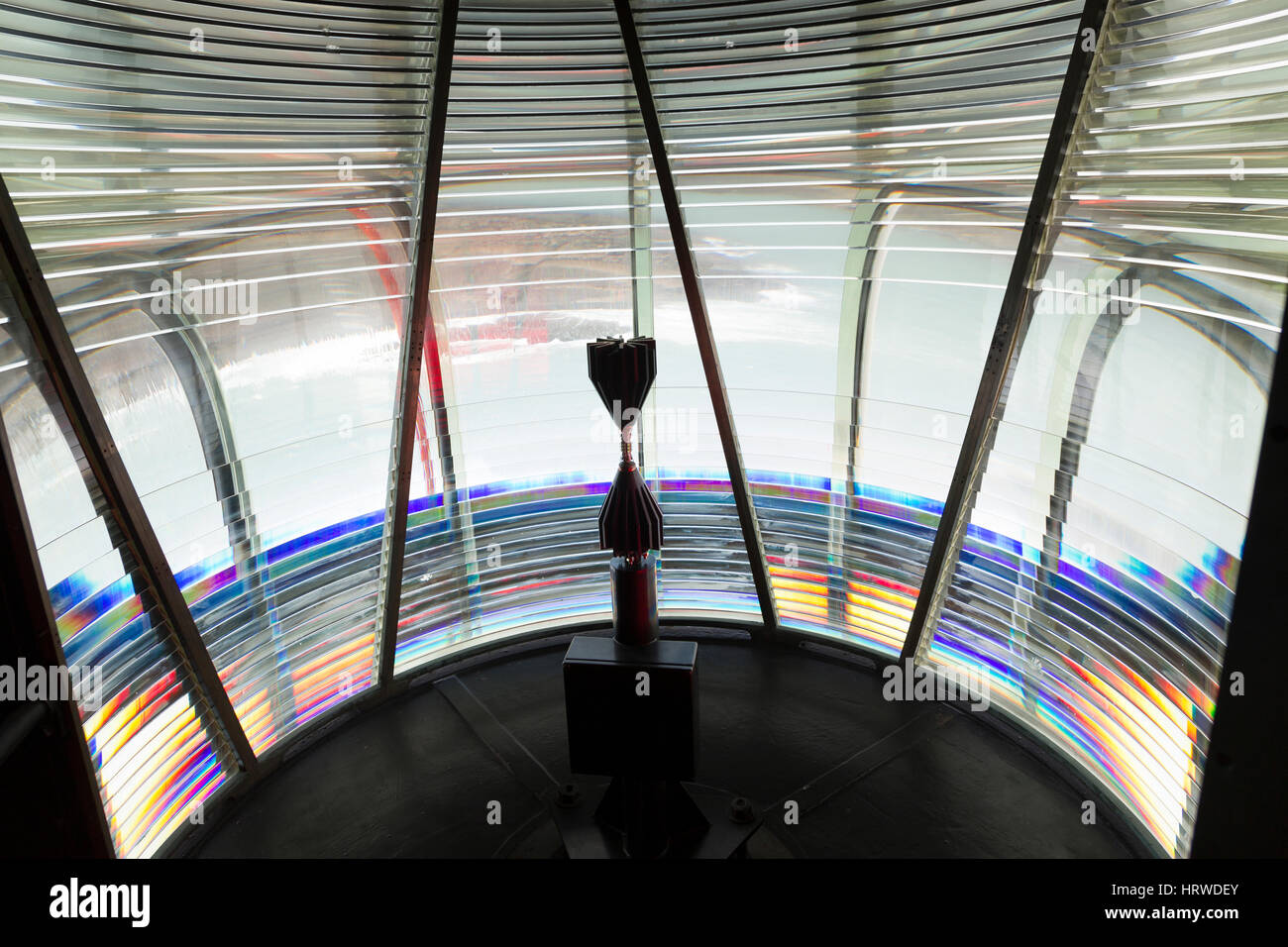 Modern Lighthouse lantern housing with LED light and fresnel screen ...