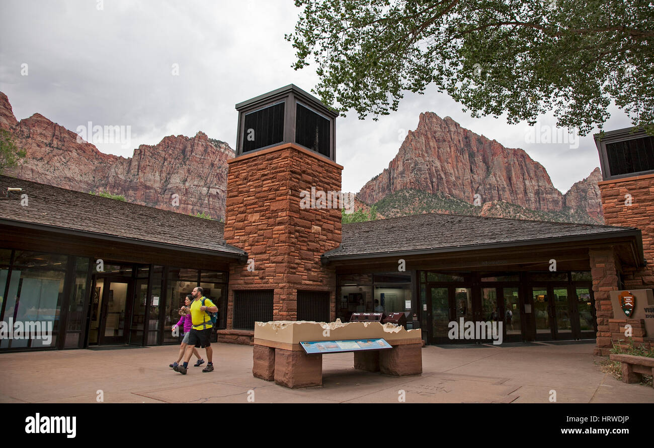 Zion Canyon Visitor Center. Zion National Park Stock Photo - Alamy