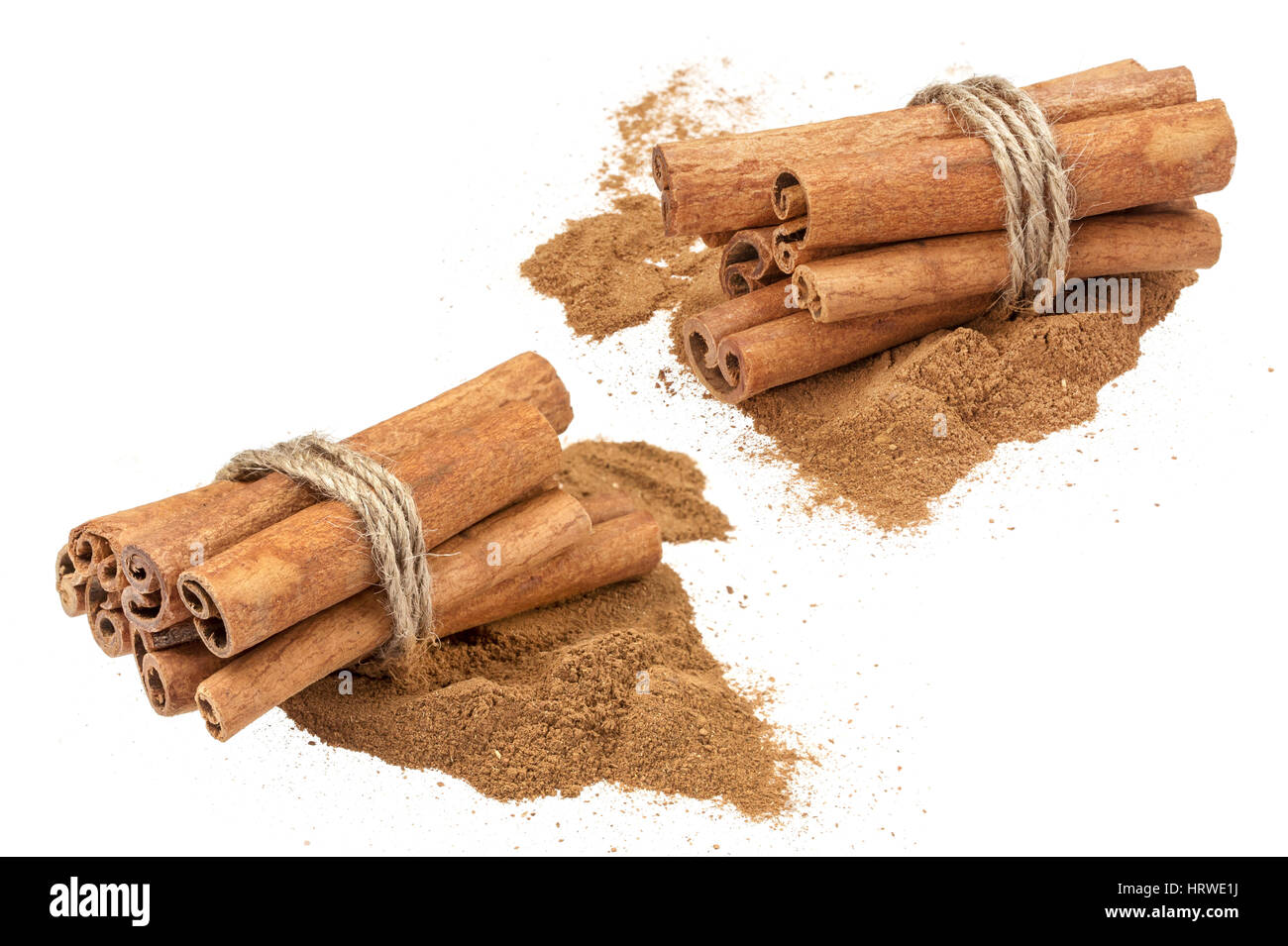 Cinnamon sticks isolated on white background with clipping path Stock ...