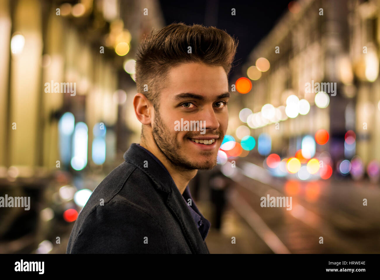 Man Looking Behind Him