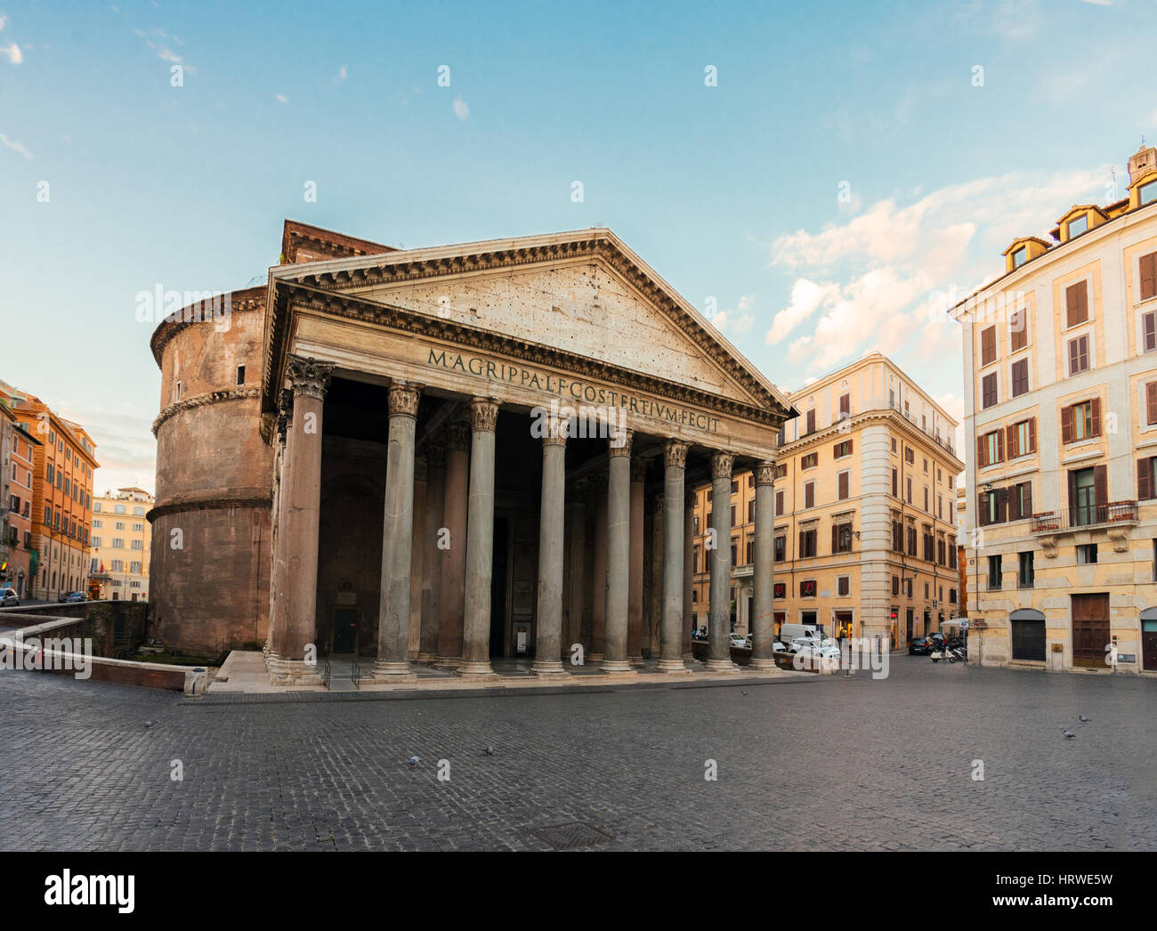 view of famous ancient Pantheon church in Rome, Italy Stock Photo - Alamy