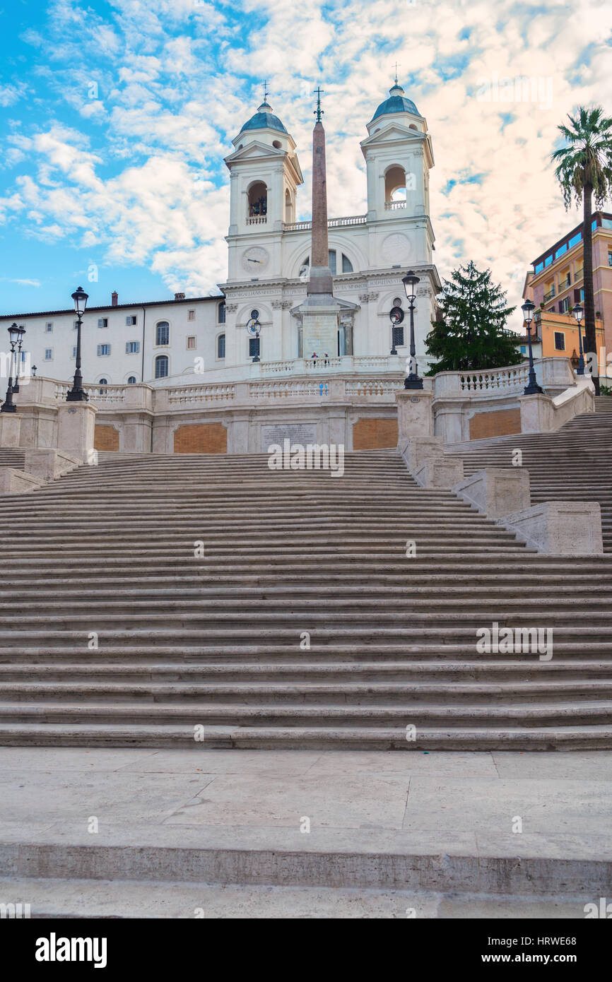 stairs of famous Spanish Steps with fountain, Rome, Italy Stock Photo ...