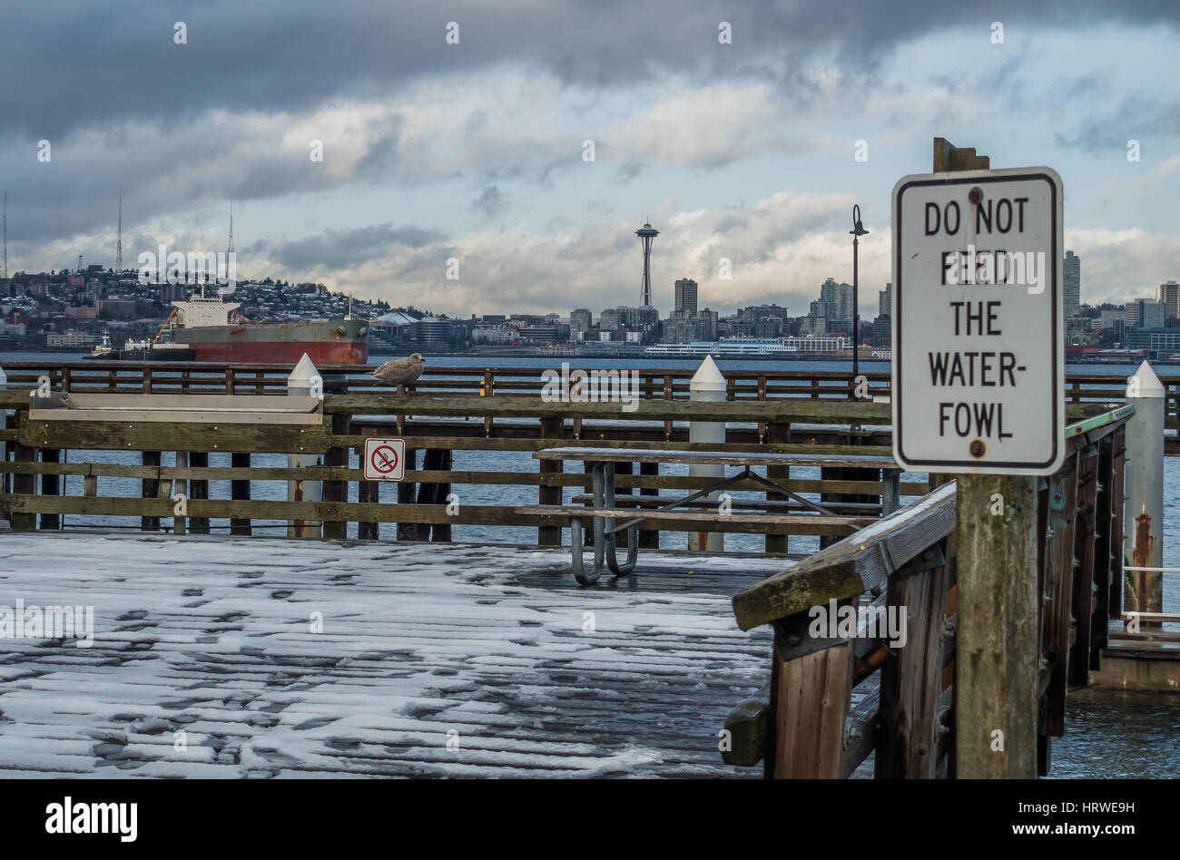 A view of the West Seattle waterfront in winter Stock Photo - Alamy