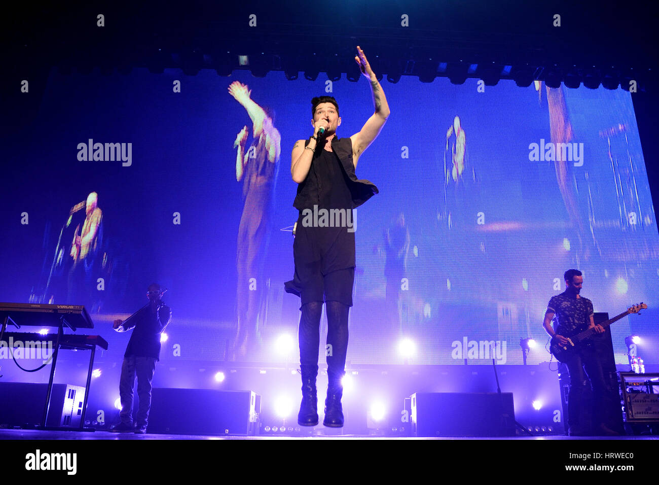 BARCELONA - MAR 30: The Script (band) performs at St. Jordi Club stage ...