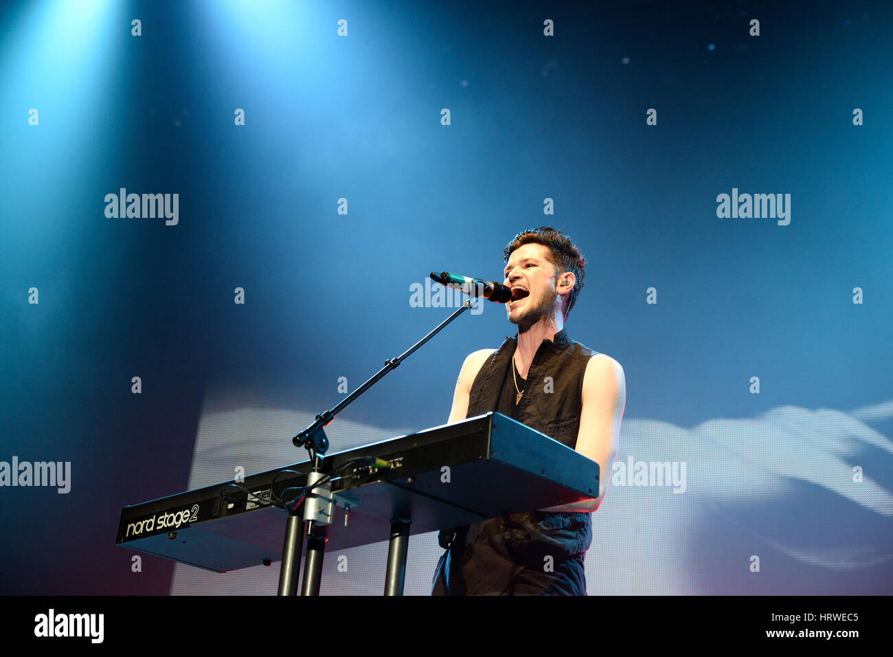 BARCELONA - MAR 30: The Script (band) performs at St. Jordi Club stage ...