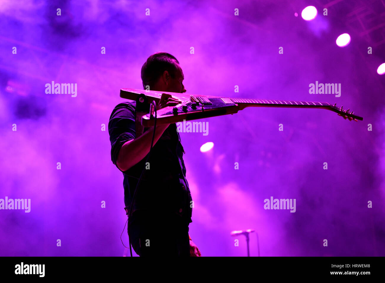 VALENCIA, SPAIN - APR 5: Ash (band) performs at MBC Fest on April 5 ...