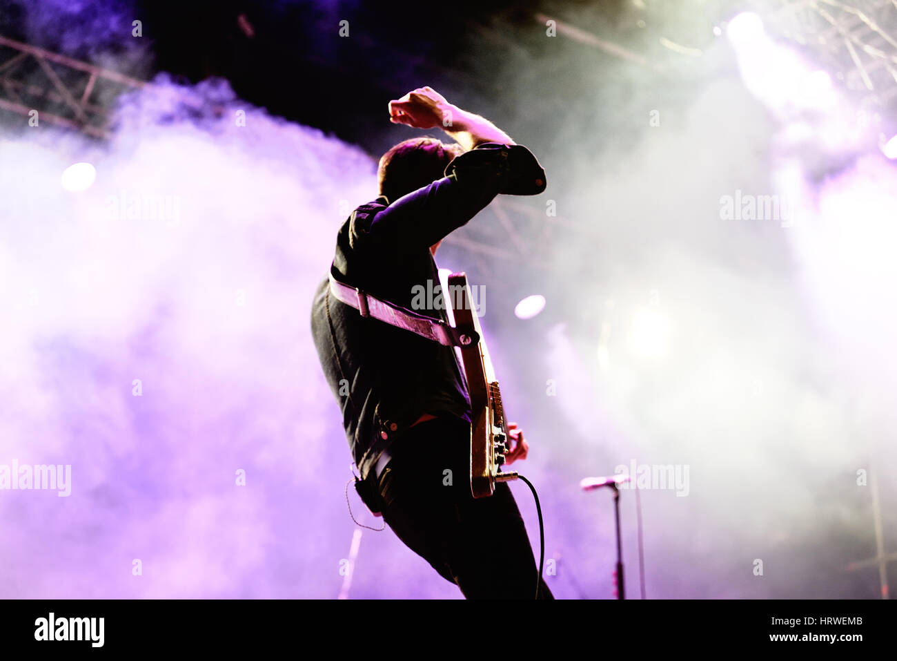 VALENCIA, SPAIN - APR 5: Ash (band) performs at MBC Fest on April 5 ...