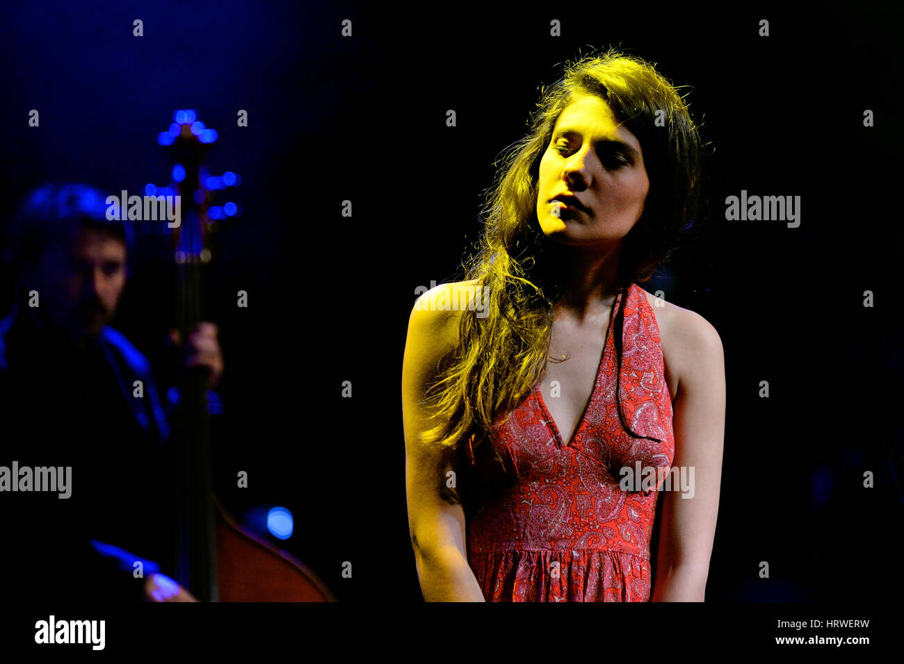 BARCELONA - APR 16: Eva Fernandez Group (jazz band) performs at Luz de ...