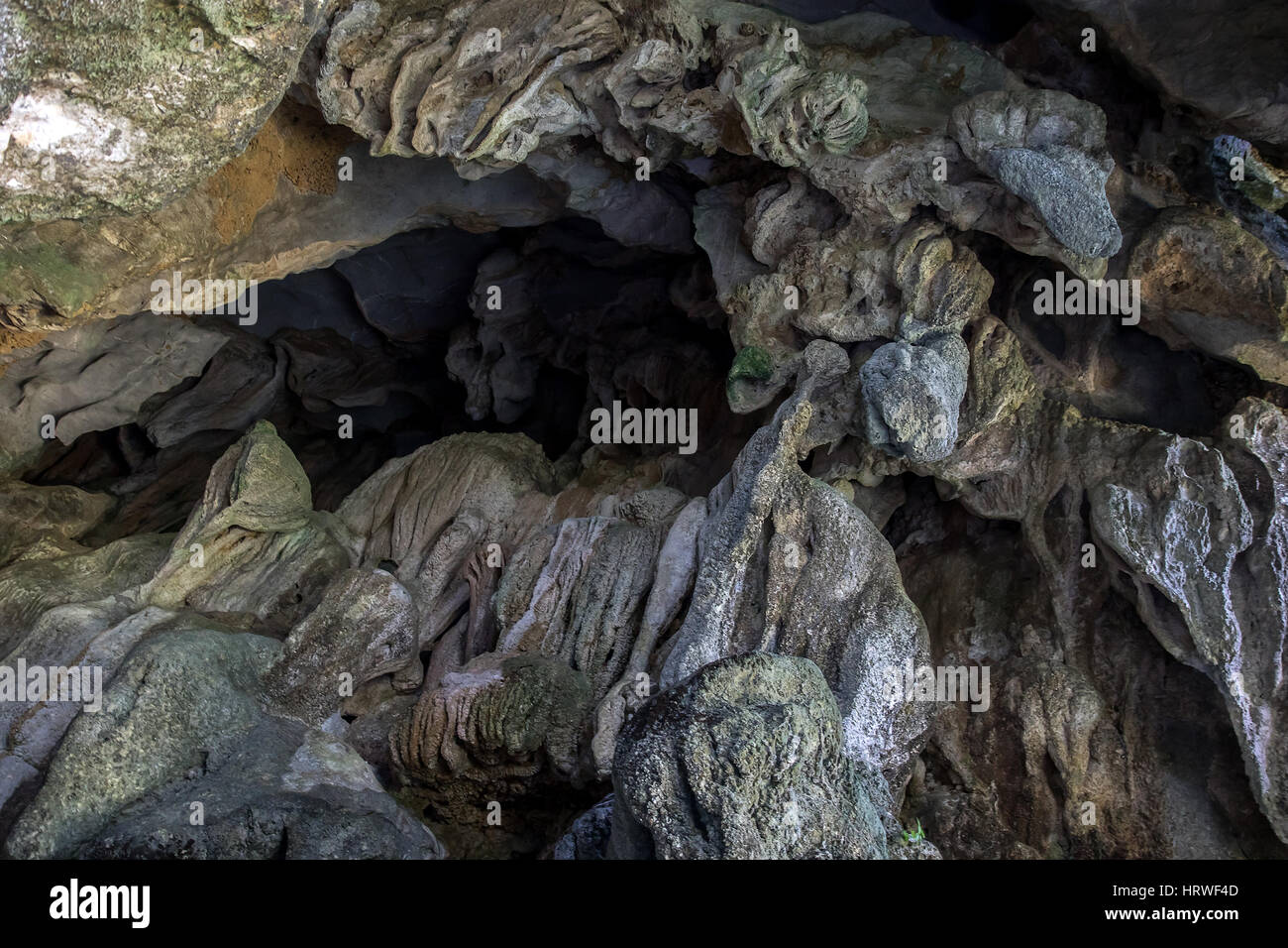 The structure of the ceiling and walls of the cave Stock Photo - Alamy
