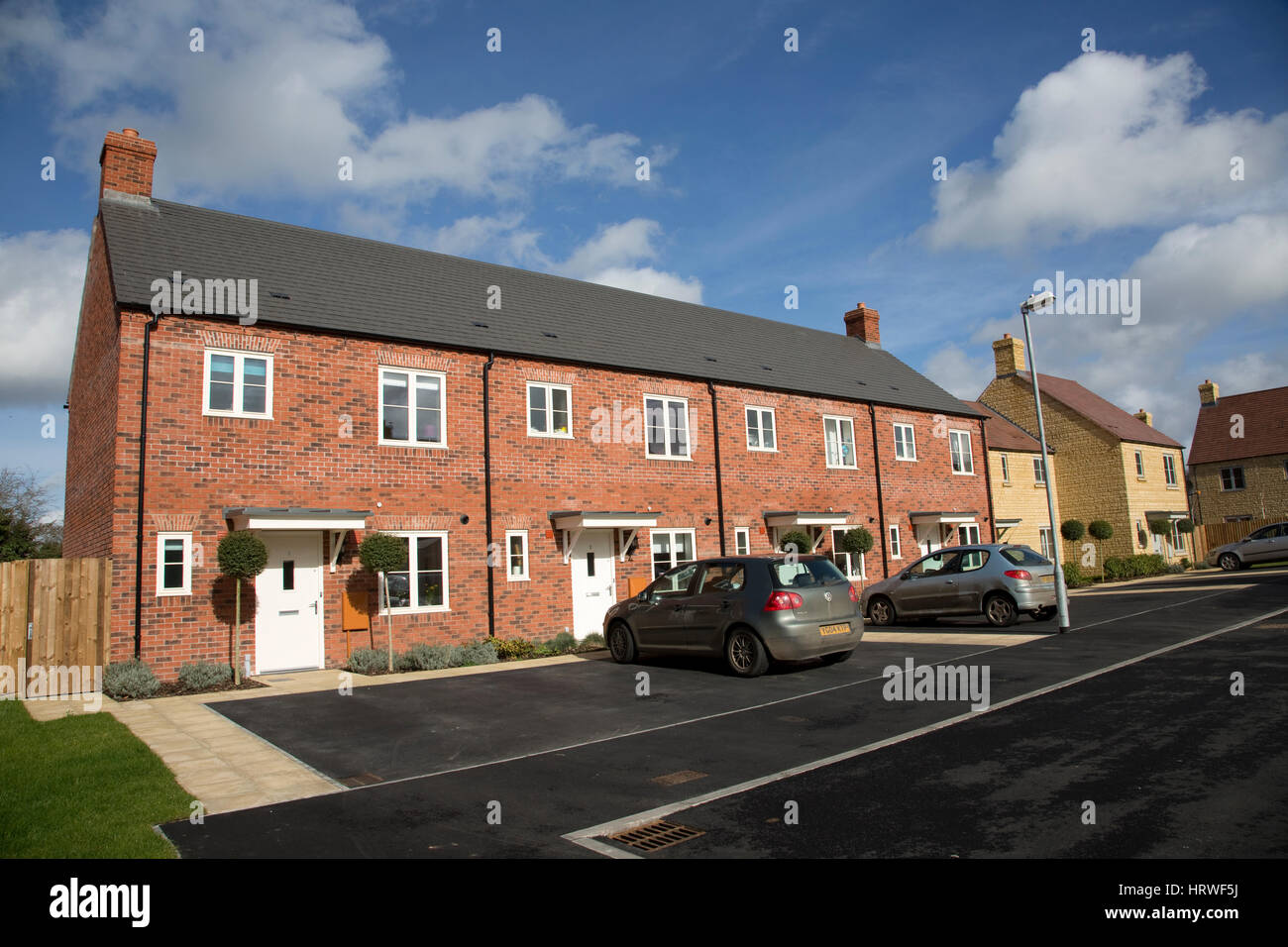 New brick built terraced starter homes Mickleton; Current new building ...