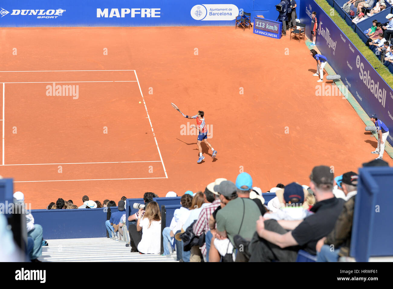 BARCELONA - APR 24: Tommy Robredo (Spanish tennis player) plays at the ...