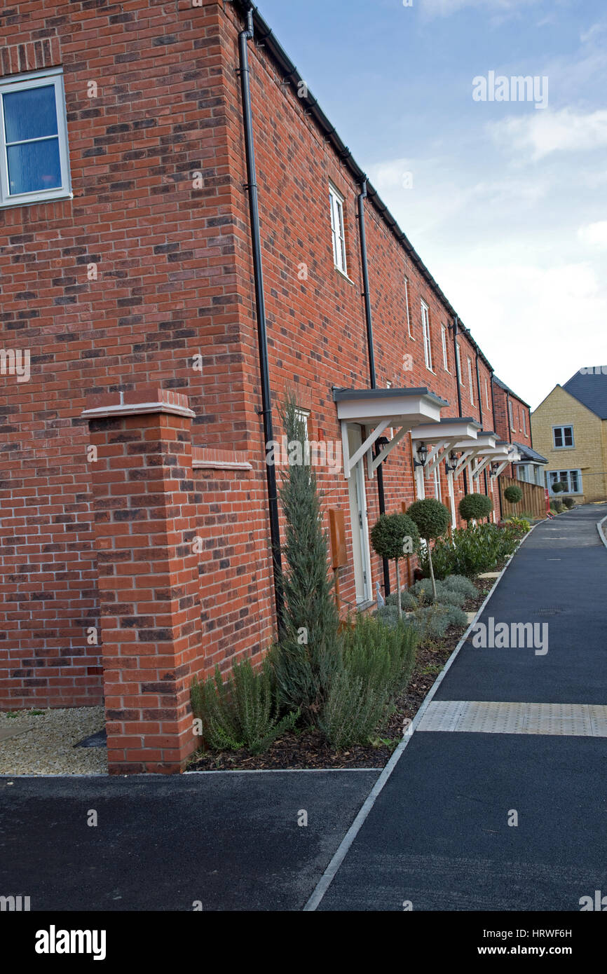 New brick built terraced starter homes Mickleton ; current new building ...
