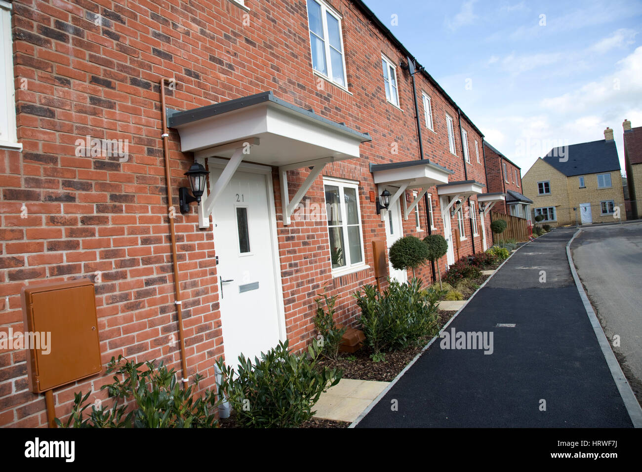 New brick built terraced starter homes Mickleton ; current new building ...