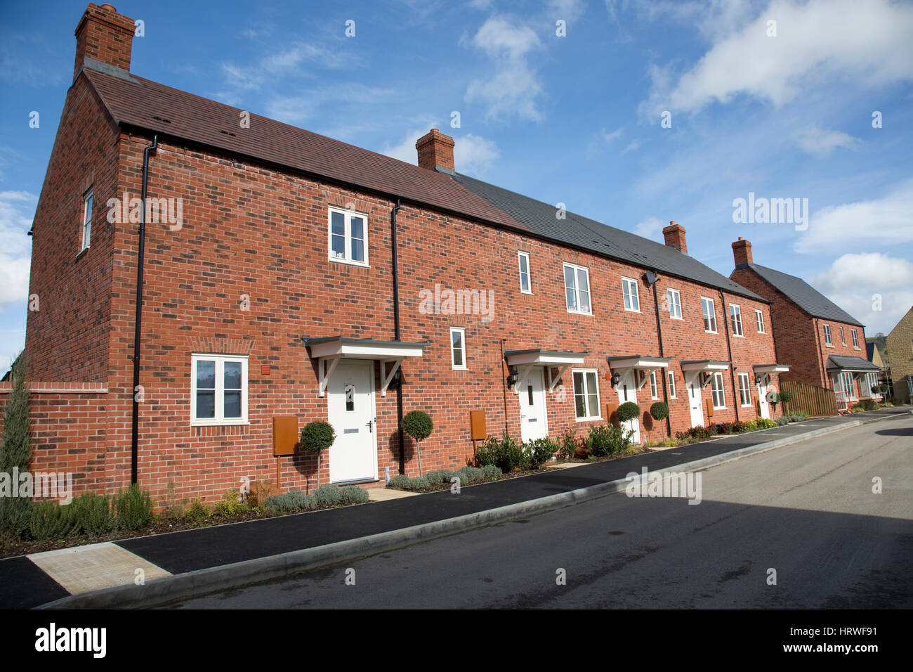 New brick built terraced starter homes Mickleton ; current new building ...
