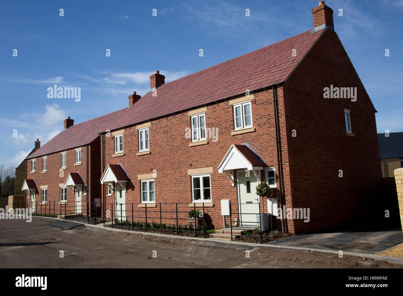 Recently constructed starter homes in Mickleton; current new building ...