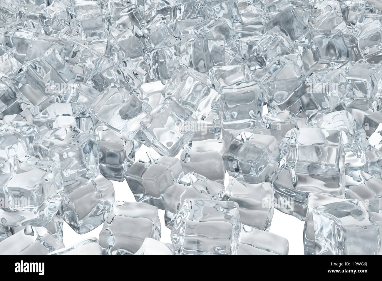 Heap of ice cubes. background of white ice cubes, 3d rendering Stock ...
