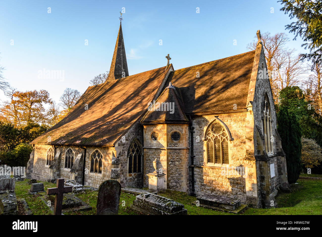 St James Church, North Cray, Foots Cray Meadows, Bexley, Kent Stock ...