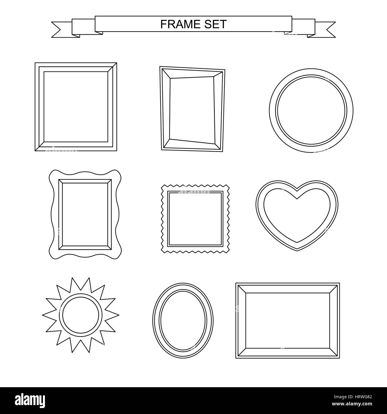 Line photo frames Stock Vector Image & Art - Alamy