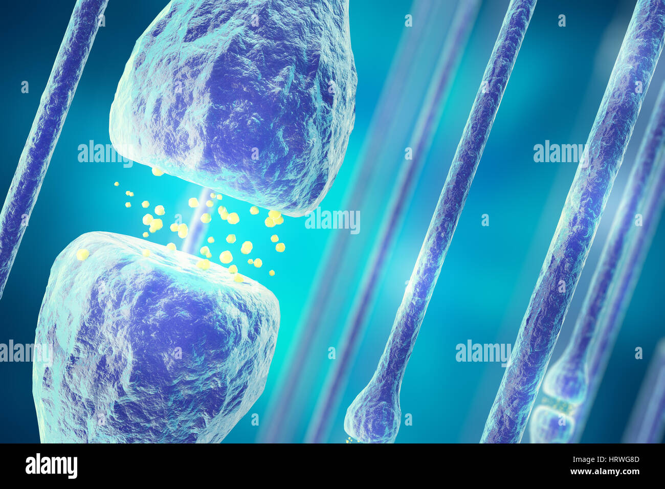 Illustration of an active receptor isolated on white background, 3d ...